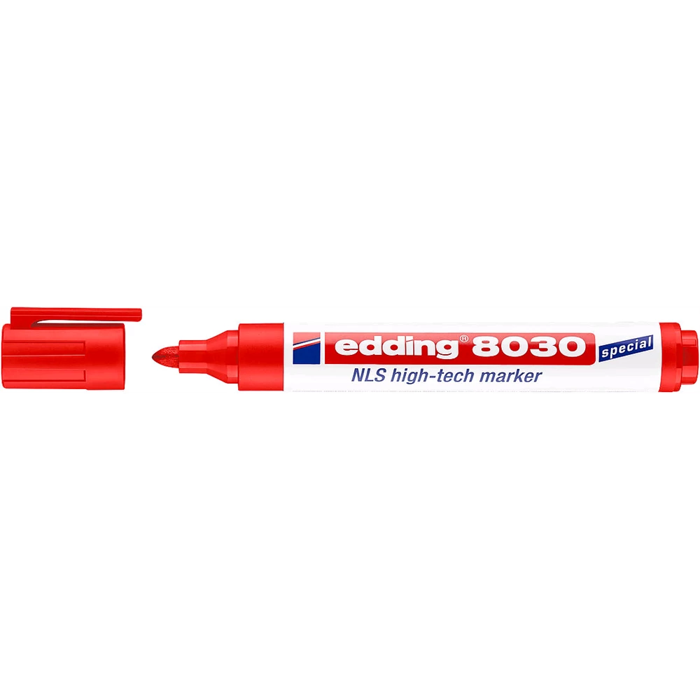 Jelölő filc EDDING 8030 csúcstechnológiás, alacsony korróziójú, piros ...