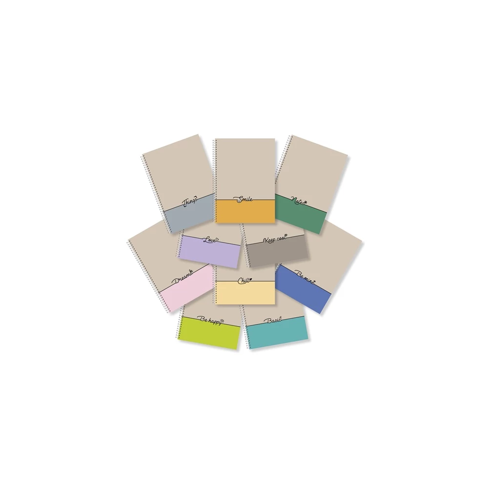 Spirálfüzet A/5 kockás PD 80 lap Uniwords vegyes, szín nem választható ...