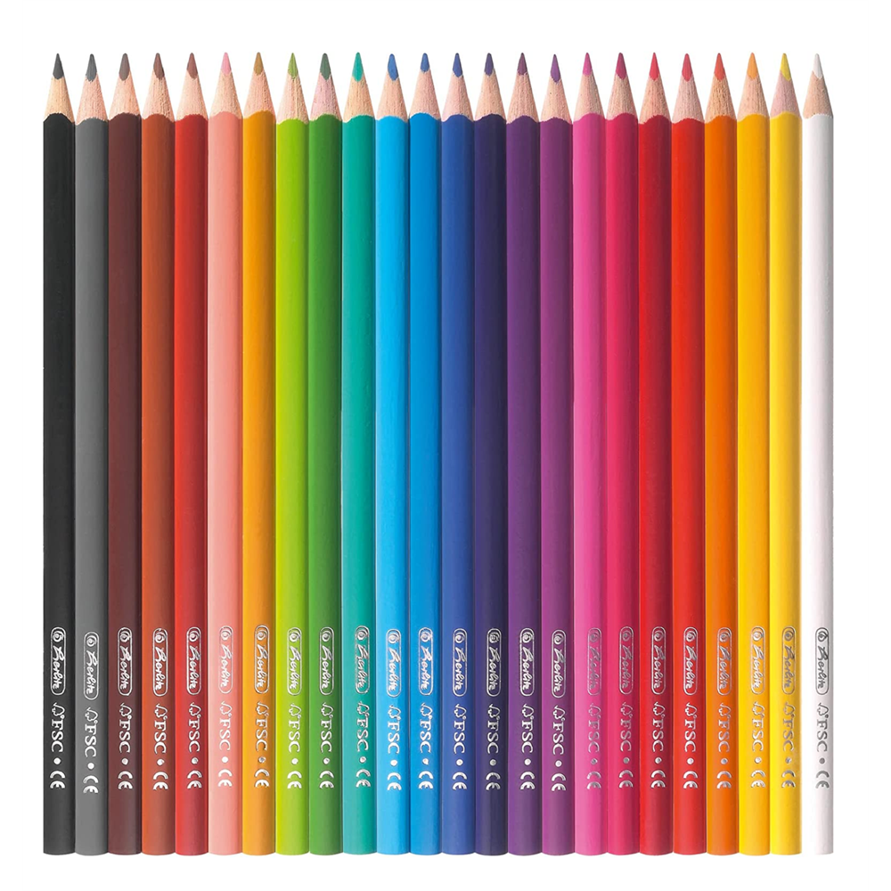 Színes ceruza készlet 24db-os HERLITZ háromszögű, lakk - Wondex Kft ...