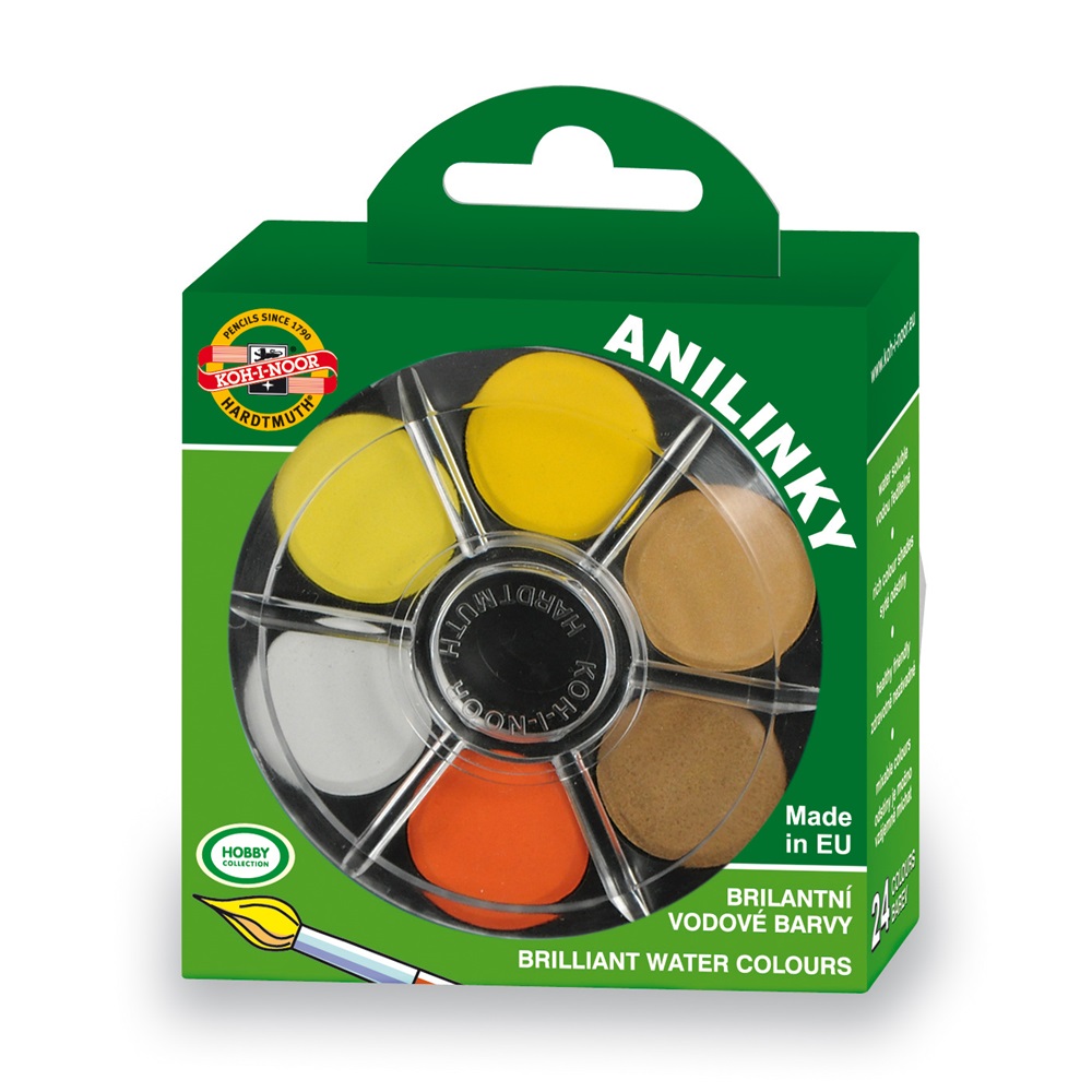Vízfesték készlet 24db-os Anilinky KOH-I-NOOR 174507 BRILLANT AQUARELL ...
